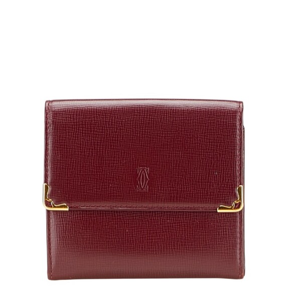 Cartier | Accessories | Cartier Must Line Bifold Wallet Wine Red ...